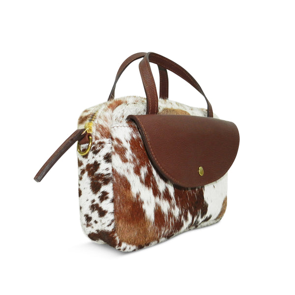 Cora Camera Crossbody in Brown & White Natural Hair – oliveve